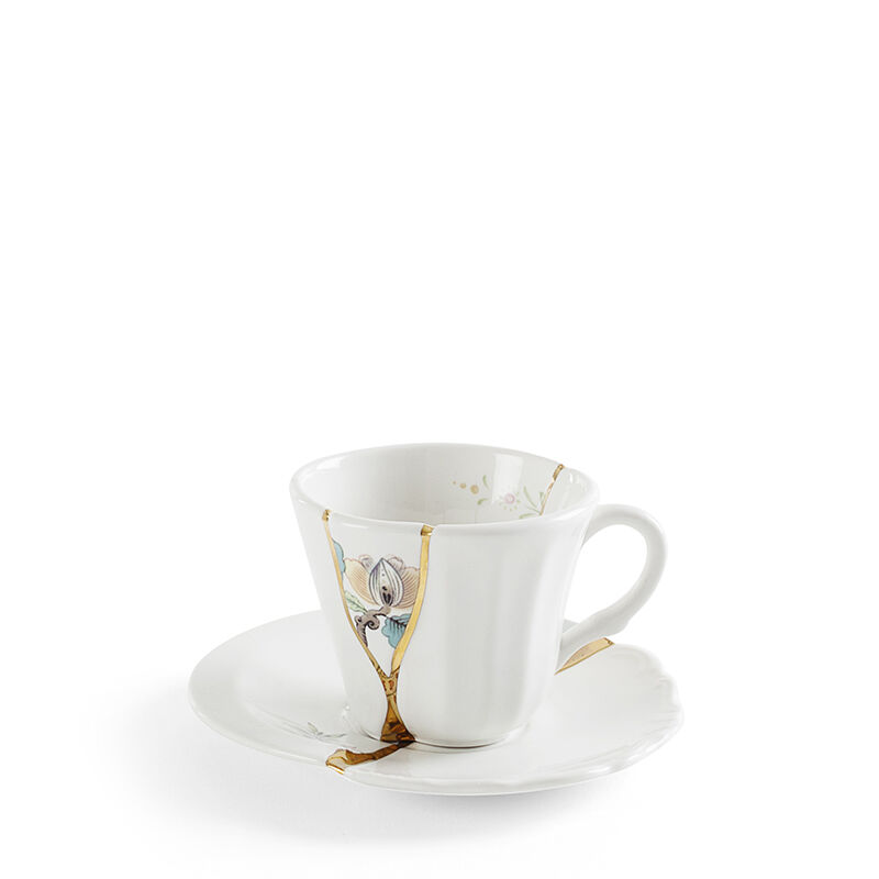 Seletti Kintsugi n3 Coffee Cup With Saucer | Tanagra UAE