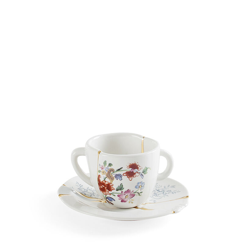 Seletti Kintsugi n1 Coffee Cup With Saucer | Tanagra UAE