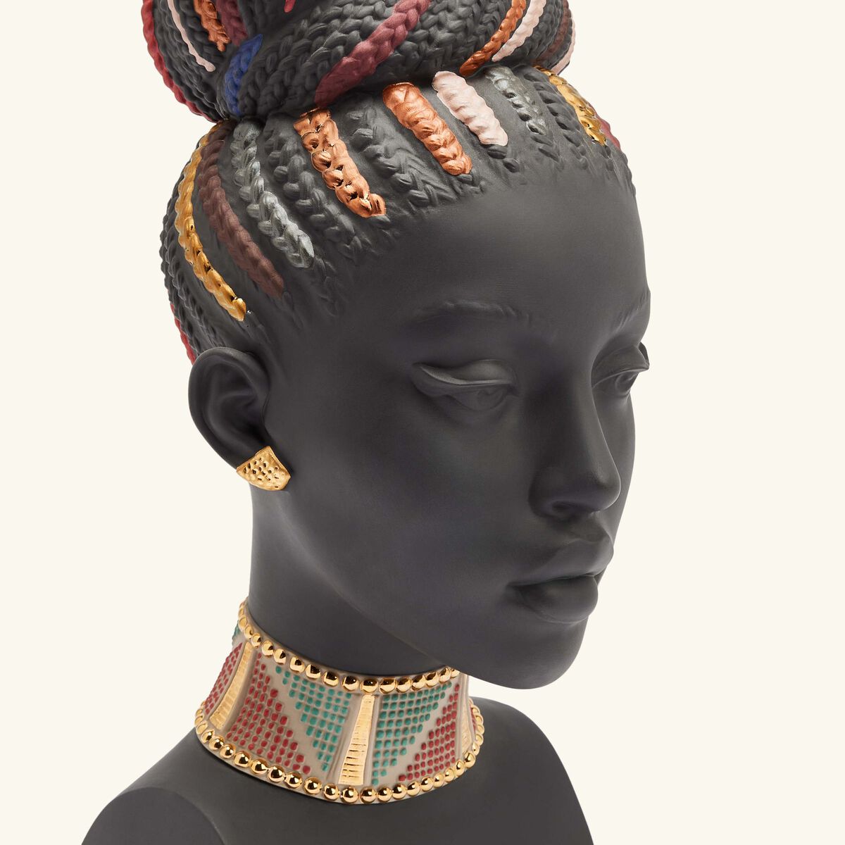 Lladro African Colors Sculpture Medium Black | Tanagra UAE