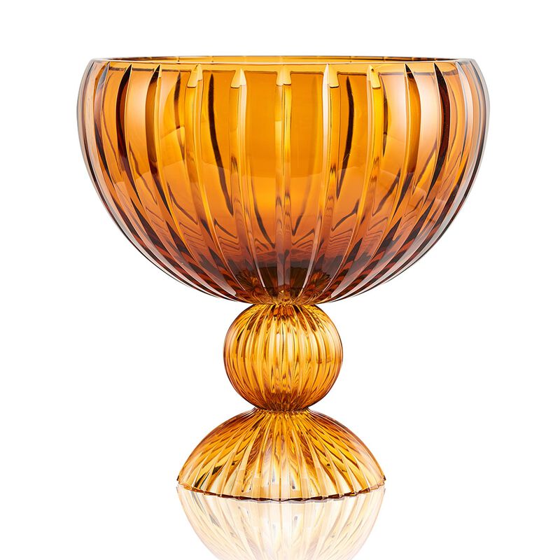 Mario Cioni & C Mirus footed amber bowl | Tanagra UAE