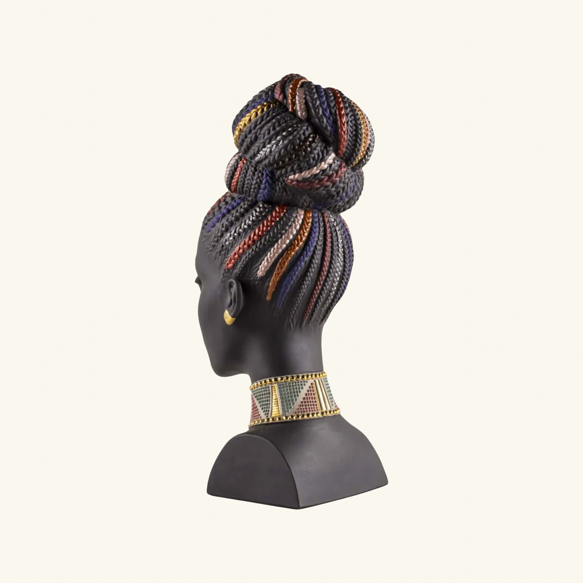 Lladro African Colors Sculpture Medium Black | Tanagra UAE