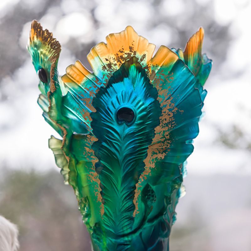 Daum Fleur De Paon Vase - Limited Edition | Tanagra UAE