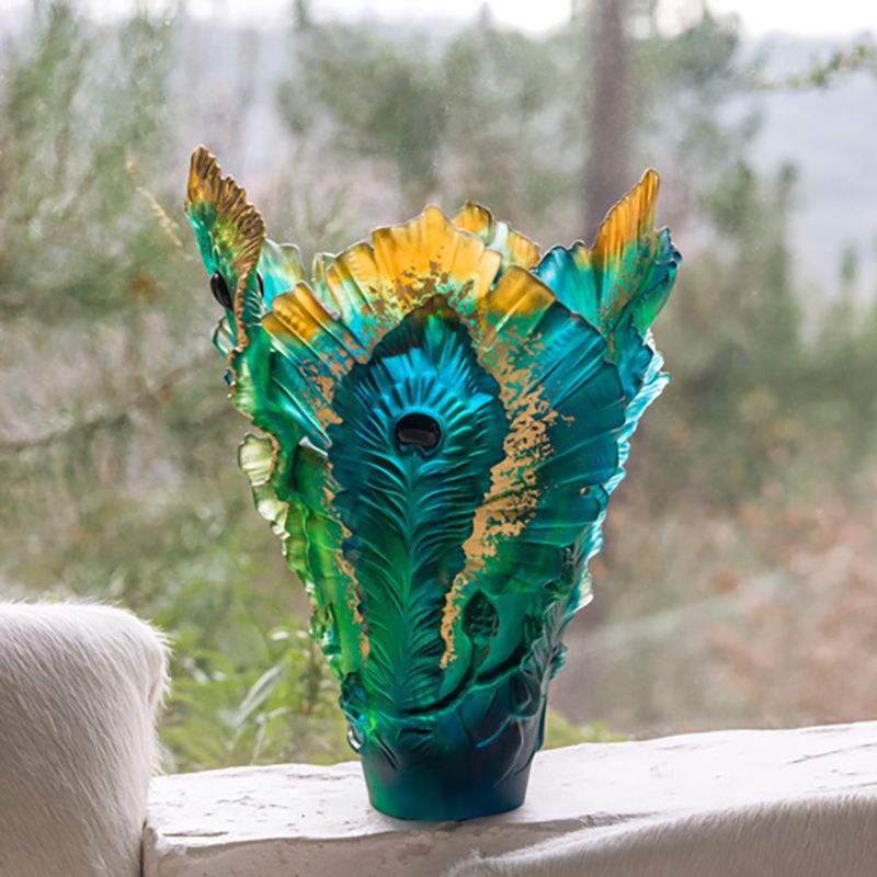 Daum Fleur De Paon Vase - Limited Edition | Tanagra UAE