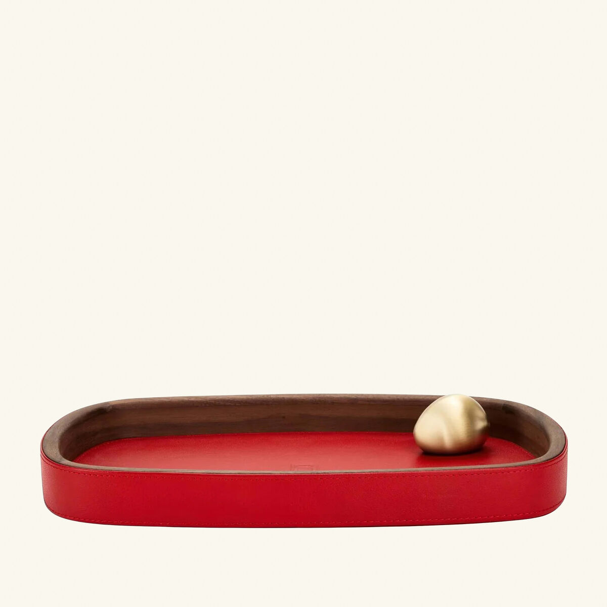 Assouline Pebble Trinket Tray Rectanglular Small Red | Tanagra UAE