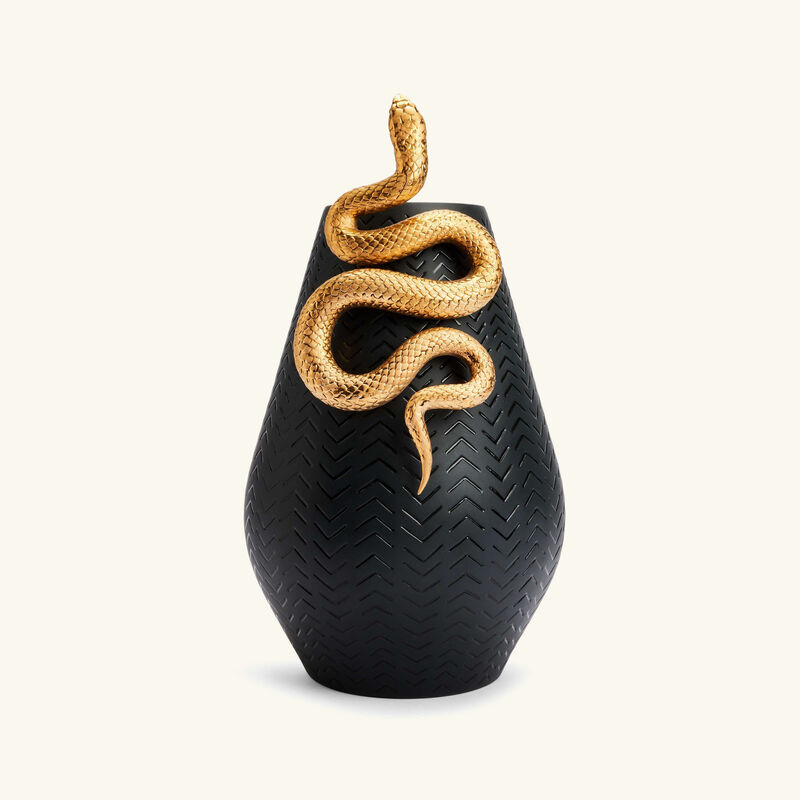 Lladro Snakes Vase Small Black | Tanagra UAE