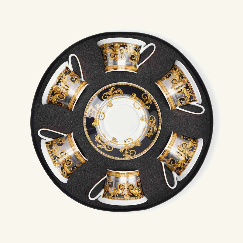 Versace Prestige Gala Tea Set Black | Tanagra UAE