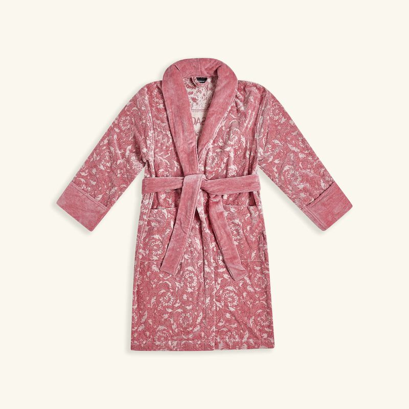 Versace Barocco Bath Robe Large Pink | Tanagra UAE