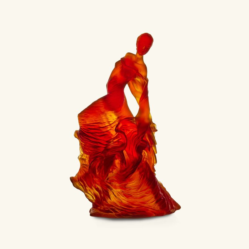 Daum Paloma by Nathalie Seguin Sculpture Medium Orange Limited Edition ...