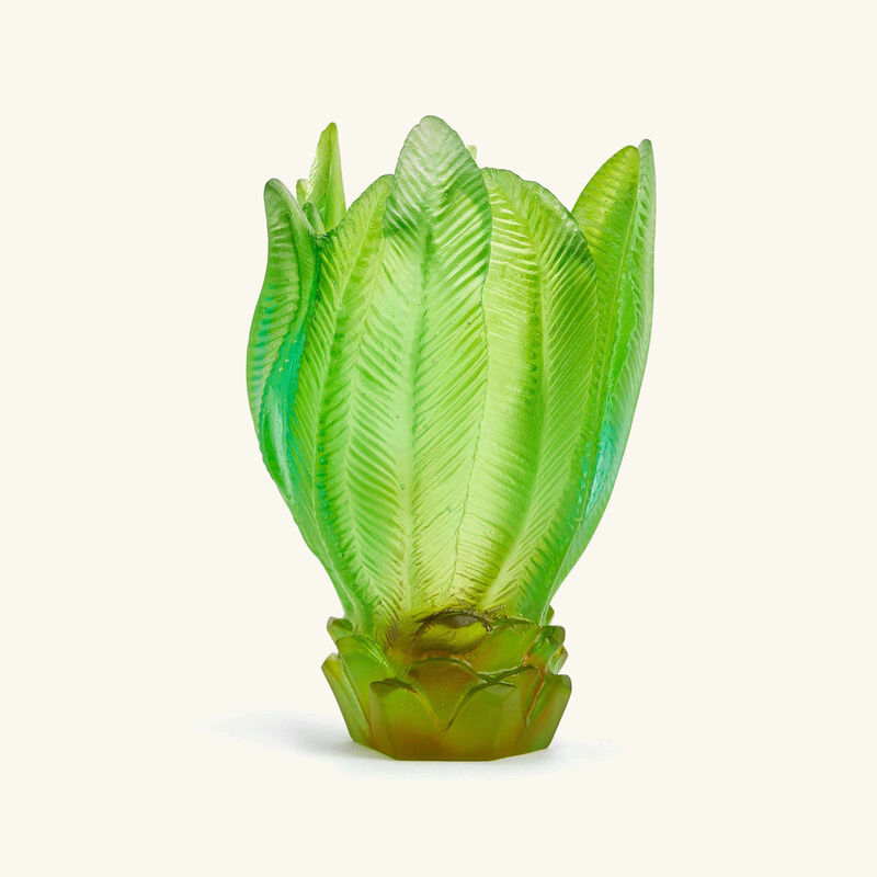 Daum Palm Beach Vase Small Green | Tanagra UAE