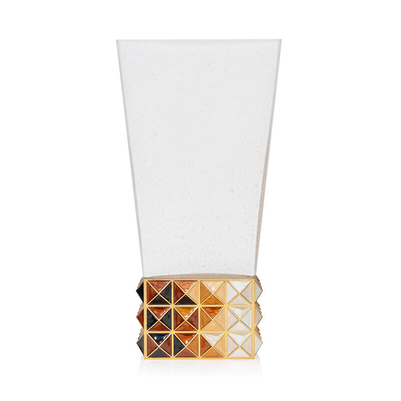 Jay Strongwater Pyramid Vase Topaz | Tanagra UAE