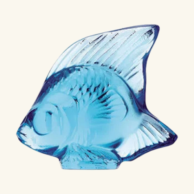 Lalique Fish Figurine Small Blue | Tanagra UAE