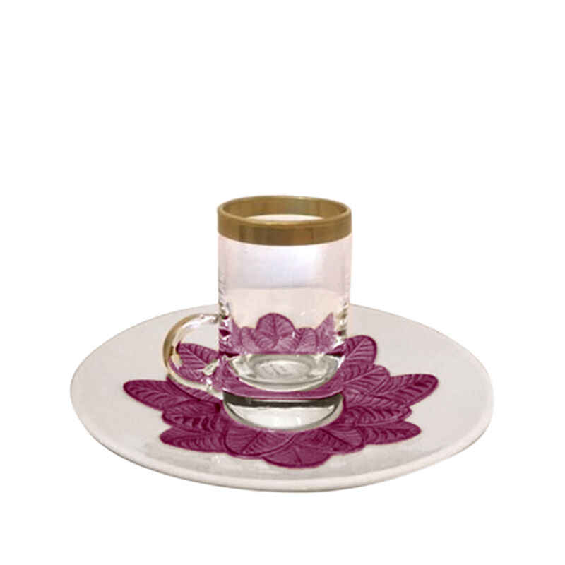 Villari Taormina Arabic Tea Cup And Saucer | Tanagra UAE