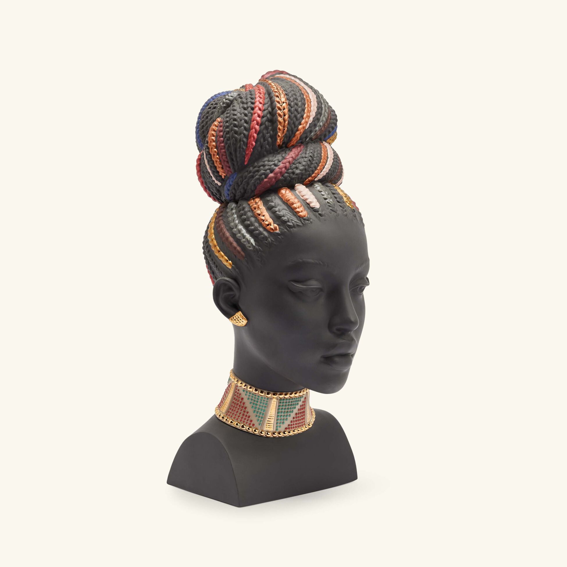Lladro African Colors Sculpture Medium Black | Tanagra UAE