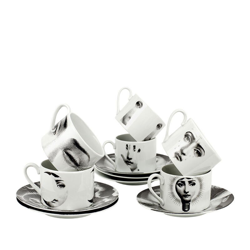 Shop Fornasetti Tema E Variazioni Set 6 Tea Cups 2005 at Tanagra in ...