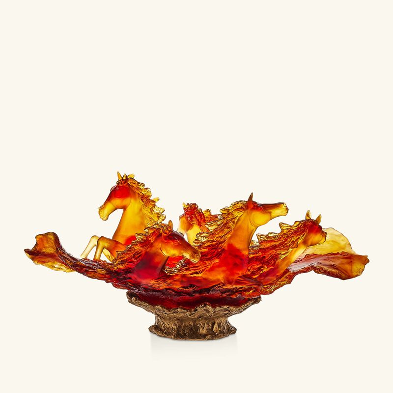 Daum Cavalcade Centerpiece Orange Limited Edition | Tanagra UAE